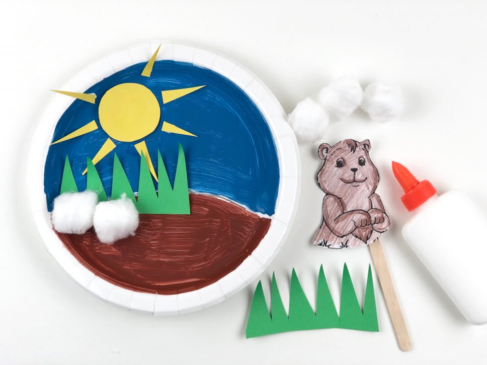 Groundhog Day Paper Plate Craft - Mother Goose Club