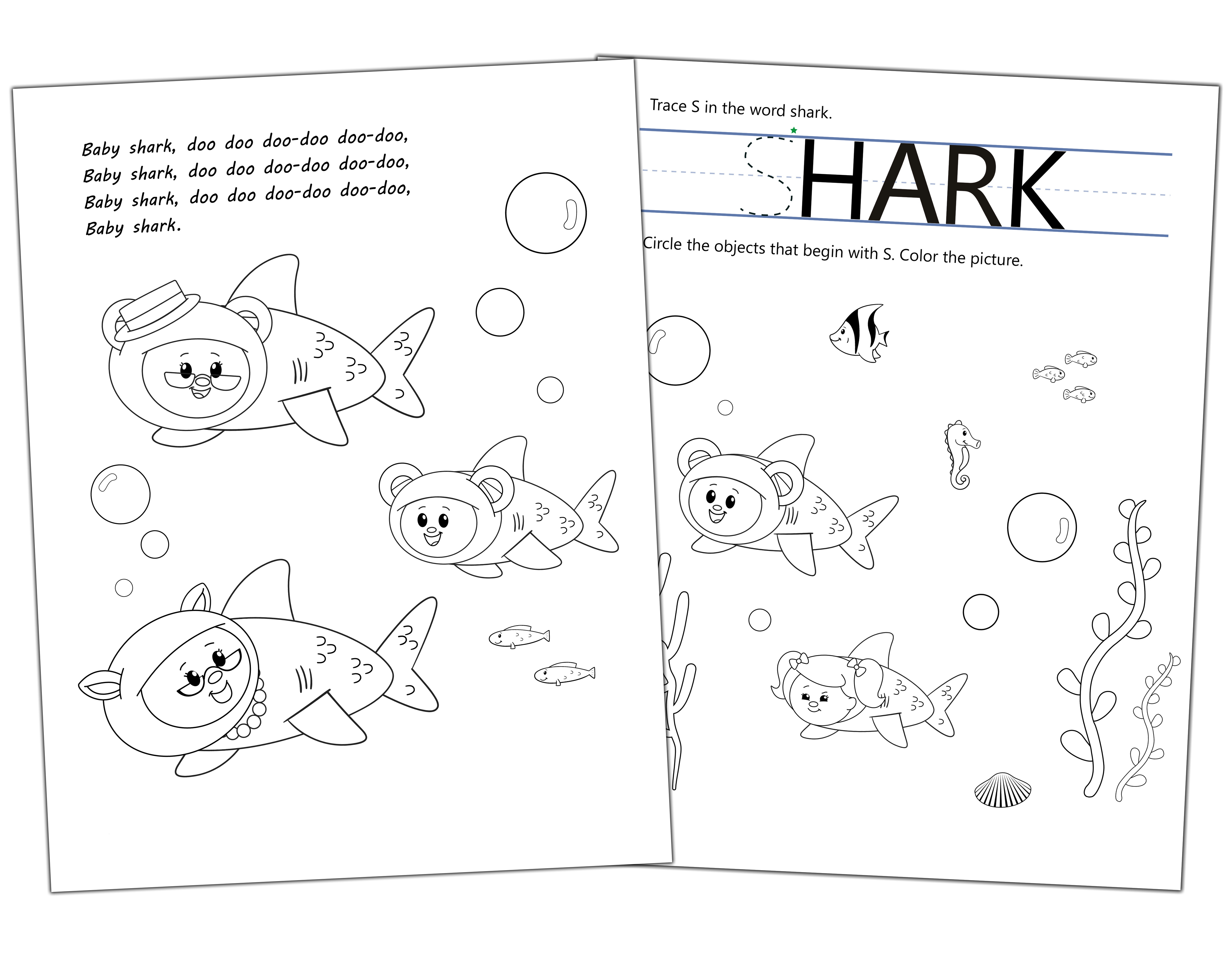  Baby Shark Printables Mother Goose Club