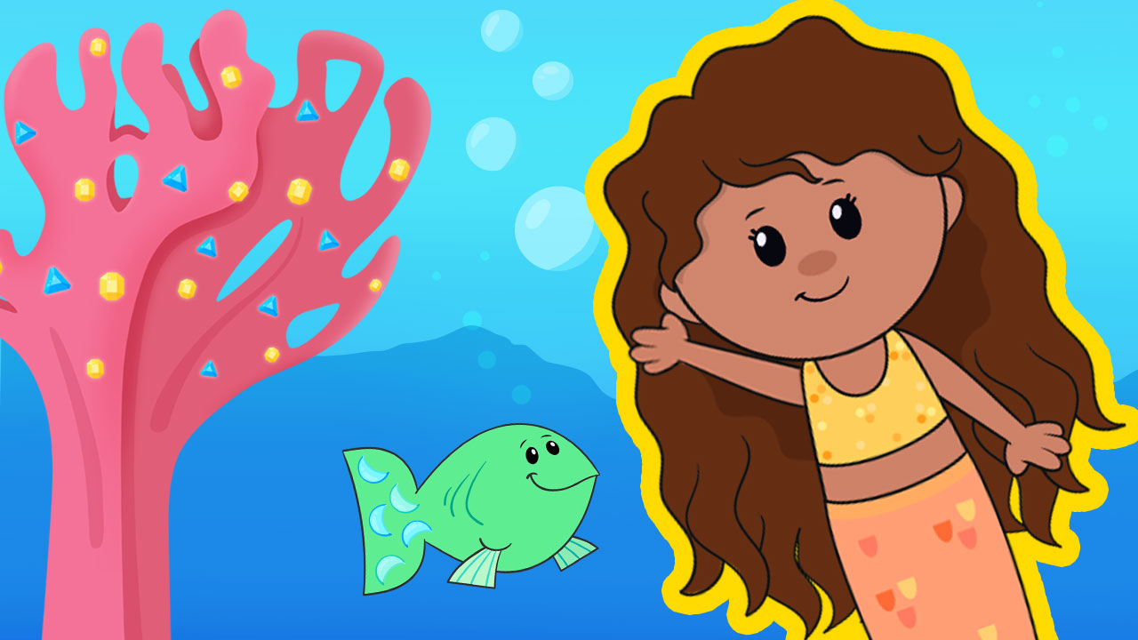 Mermaid Song (cartoon) - Nursery Rhymes - Mother Goose Club