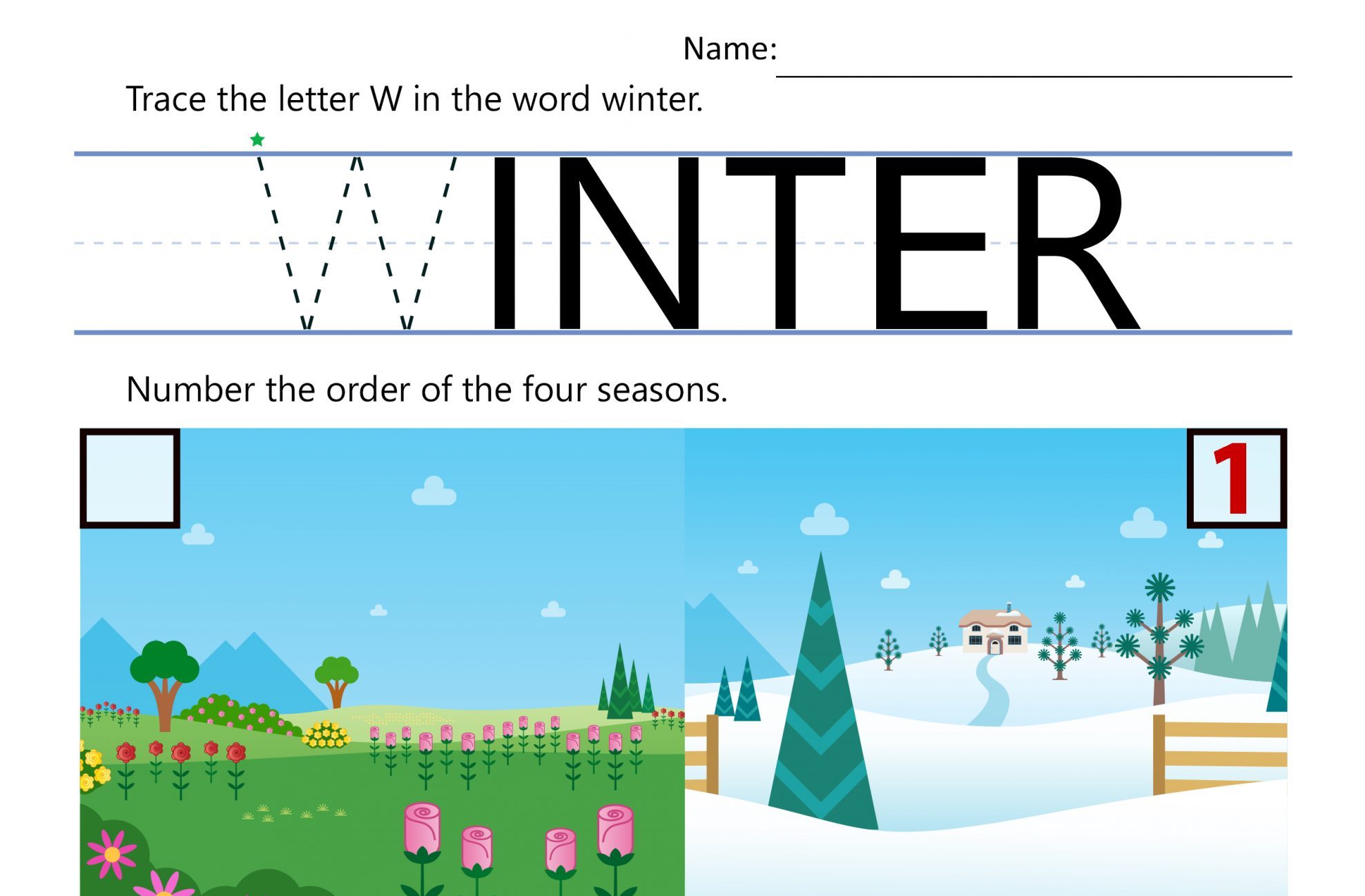 Winter, Spring, Summer and Fall - Activity 1 - Mother Goose Club